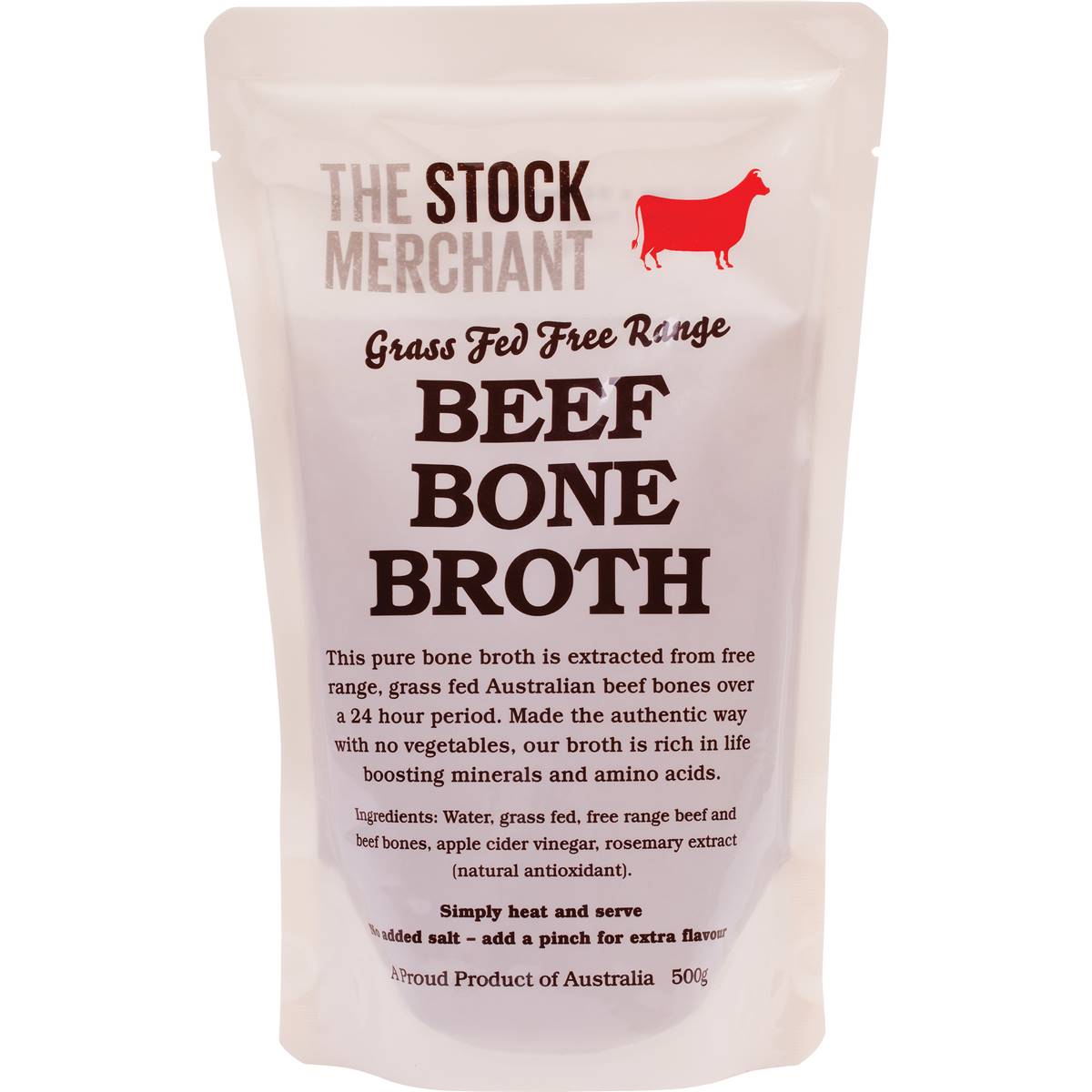 The Stock Merchant Grass Fed Beef Bone Broth 500g | The Nature Spot