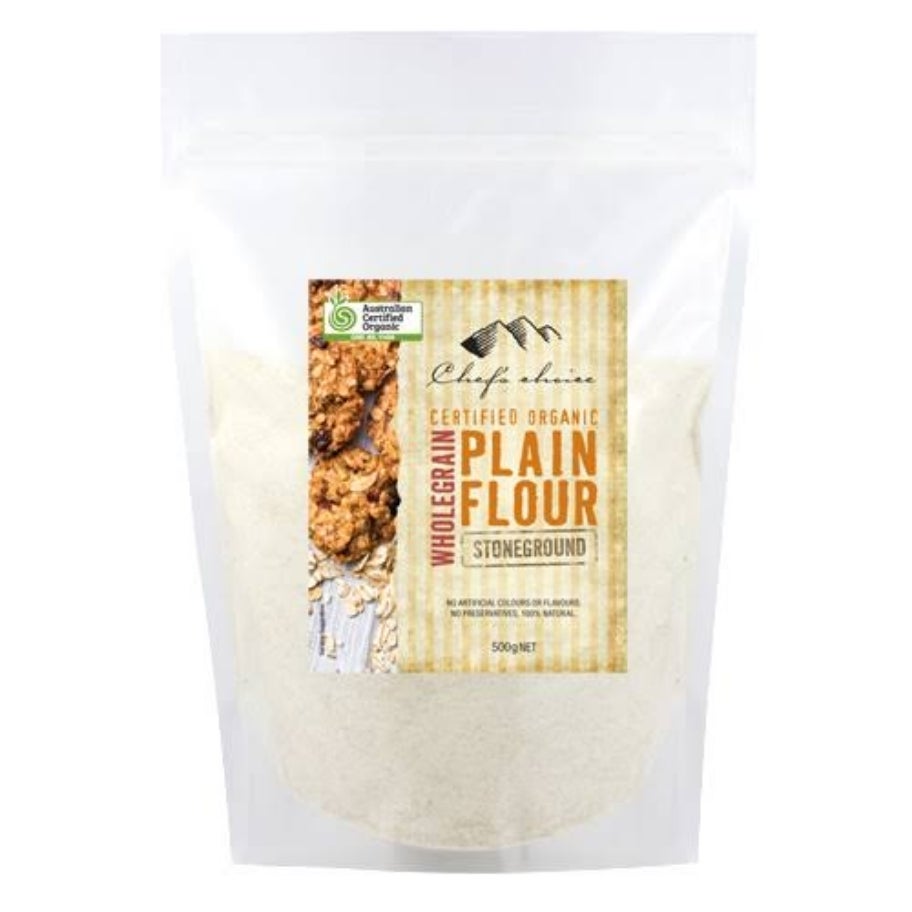 Chef’s Choice Organic Wholegrain Plain Flour 500g | The Nature Spot